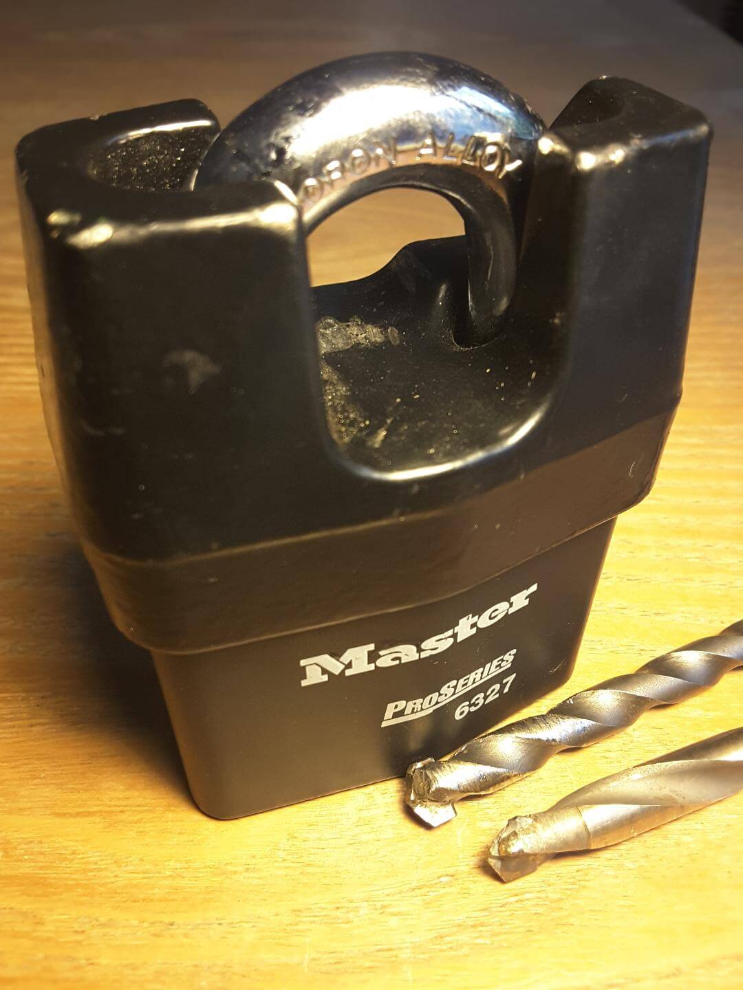 Master Proseries 6327padlock removal - Ross-Dean Locksmiths